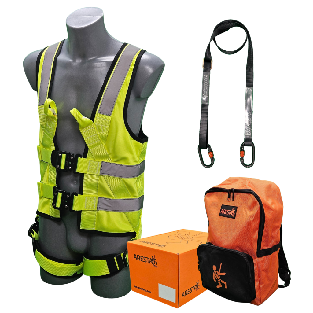 ARESTA AK-M0HY MEWP Kit HV - Hi-Vis Jacket Harness Kit - Aresta Safety