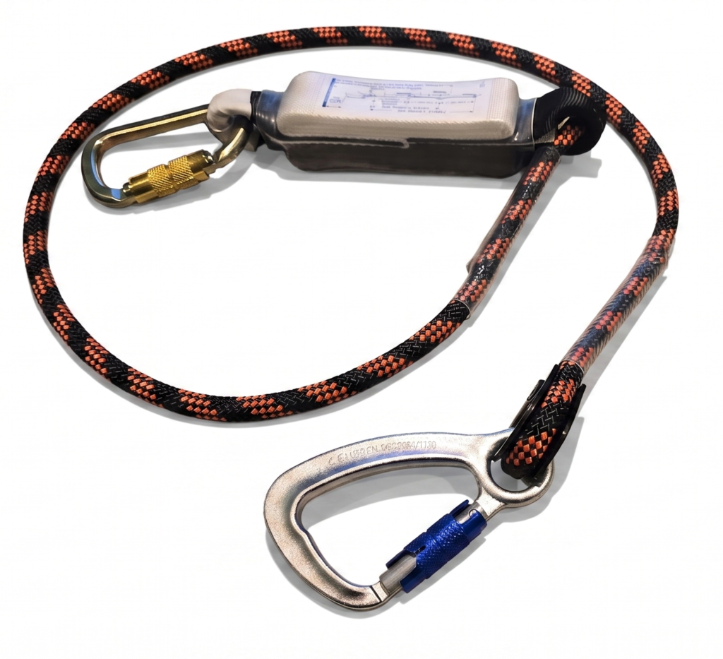 Aaresta Fall Arrest Lanyard featuring 50mm webbing, shock absorber, and ...